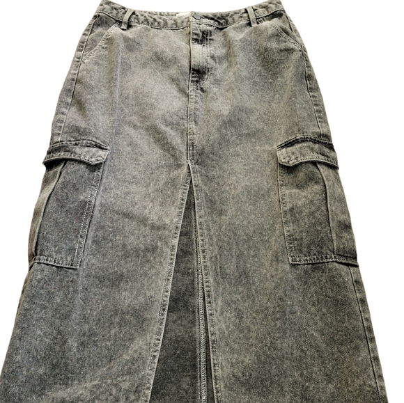 love, Fire | Skirts | Love Fire Gray Denim Cargo Skirt | Poshmark
